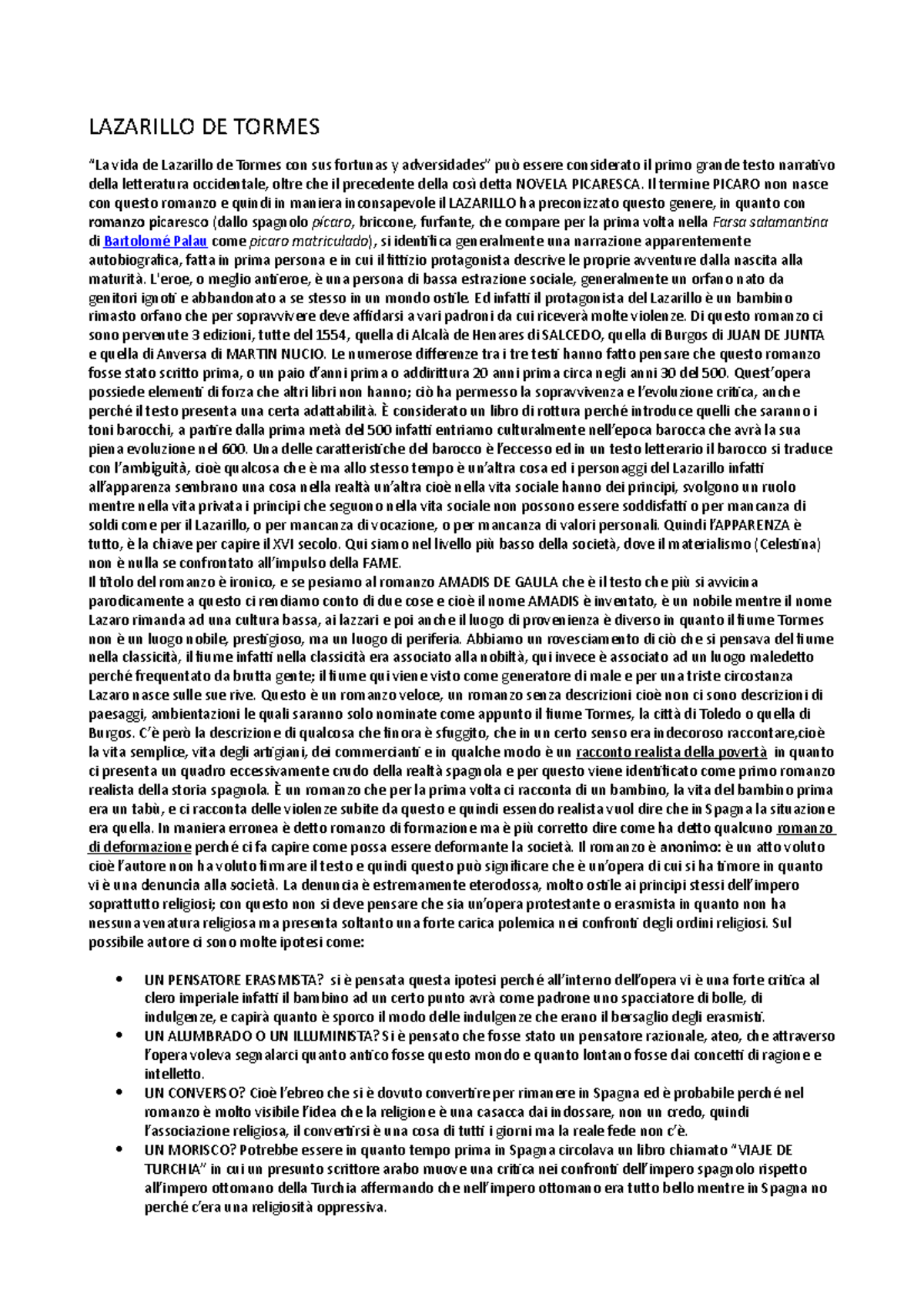 Lazarillo DE Tormes - ciao - LAZARILLO DE TORMES “La vida de Lazarillo ...