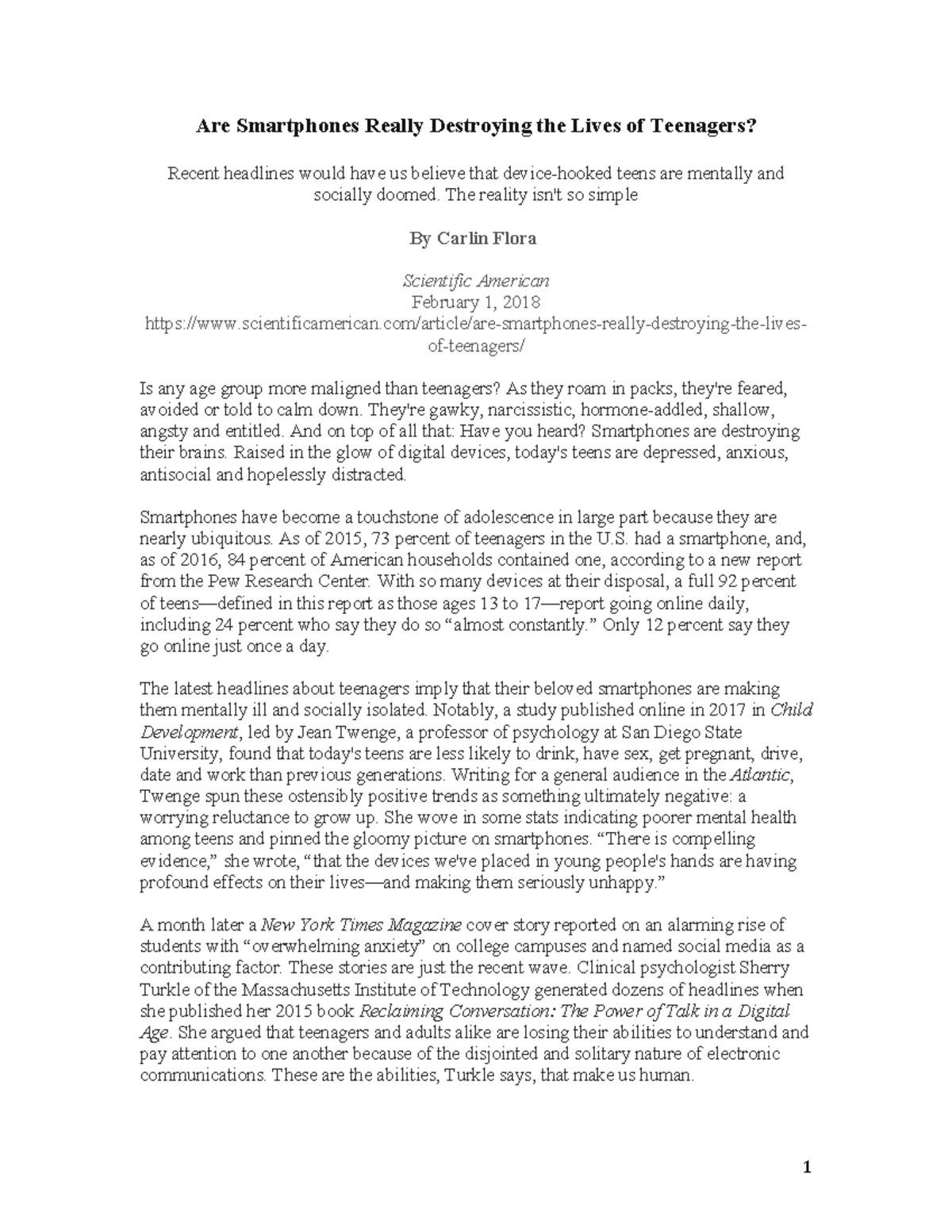 Carlin Flora - Are Smartphones Really Destroying the Lives of Teenagers ...