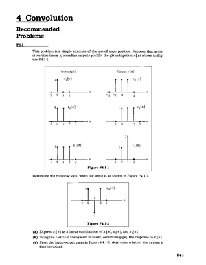 Signals And Systems problem 2 - 2 Signals and Systems: Part I Recommended Problems P2. Let x(t ...