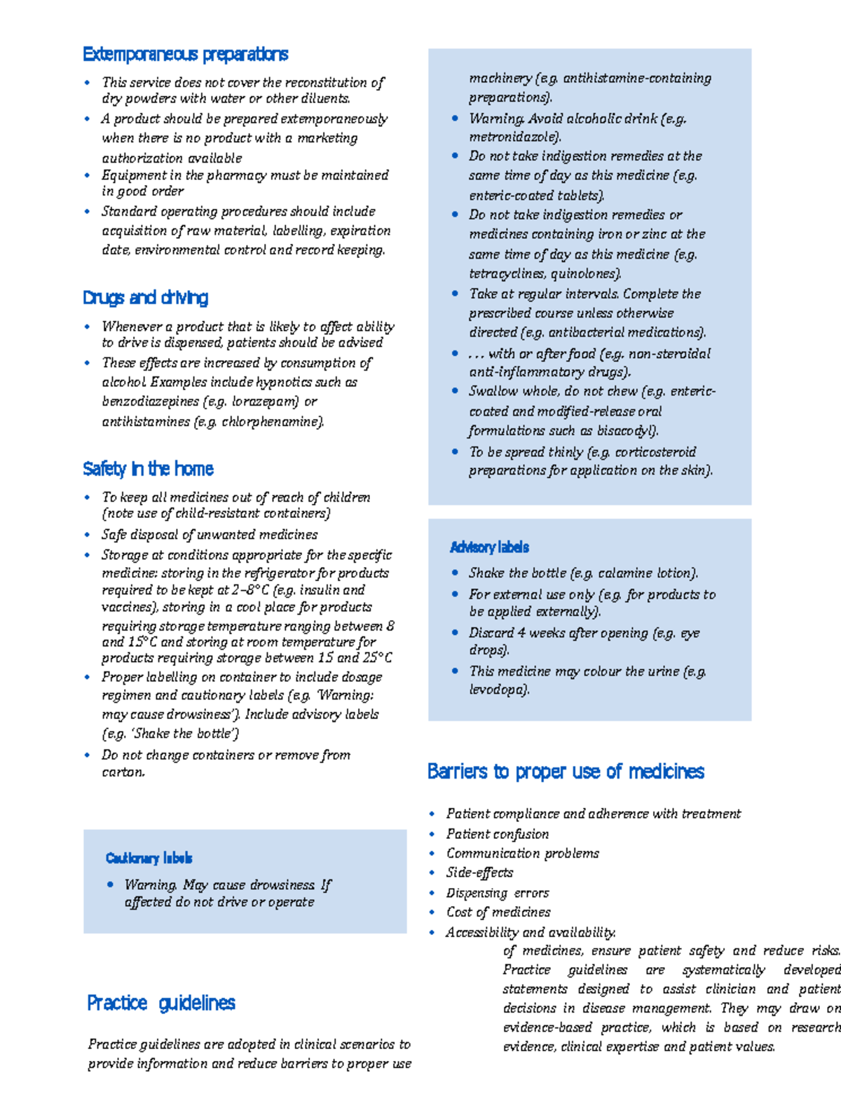 Extemporaneous preparations - Extemporaneous preparations This service ...