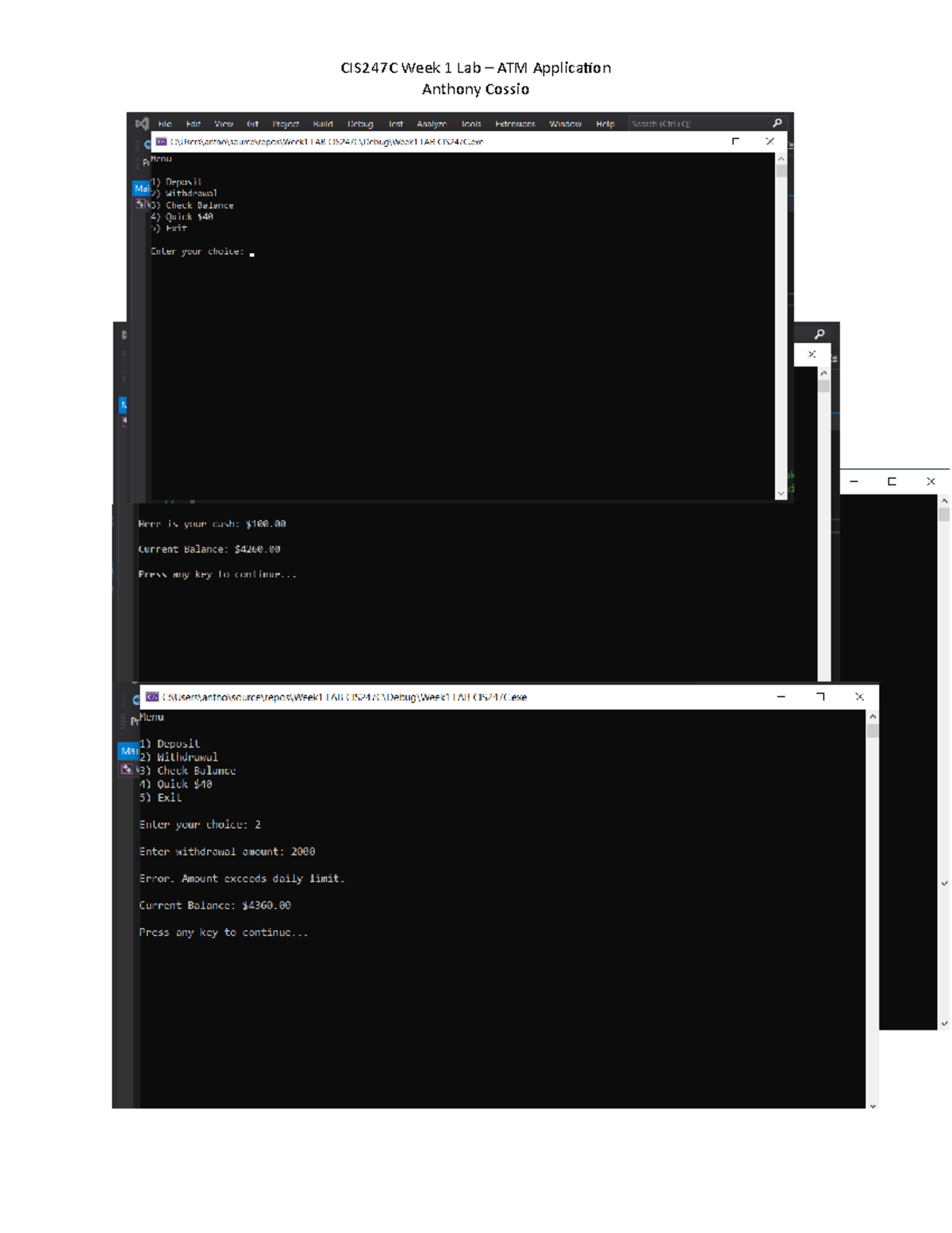 Week1 LAB- for CEIS236 at devry university - Anthony Cossio Anthony ...