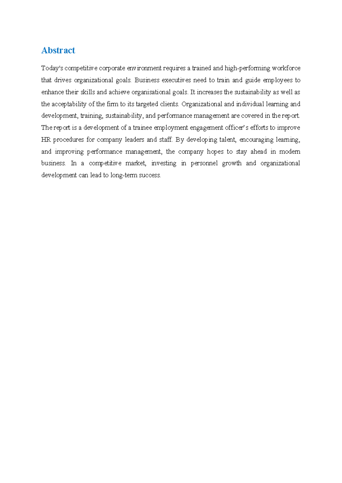 Abstract - Digital technology. - Abstract Today's competitive corporate ...