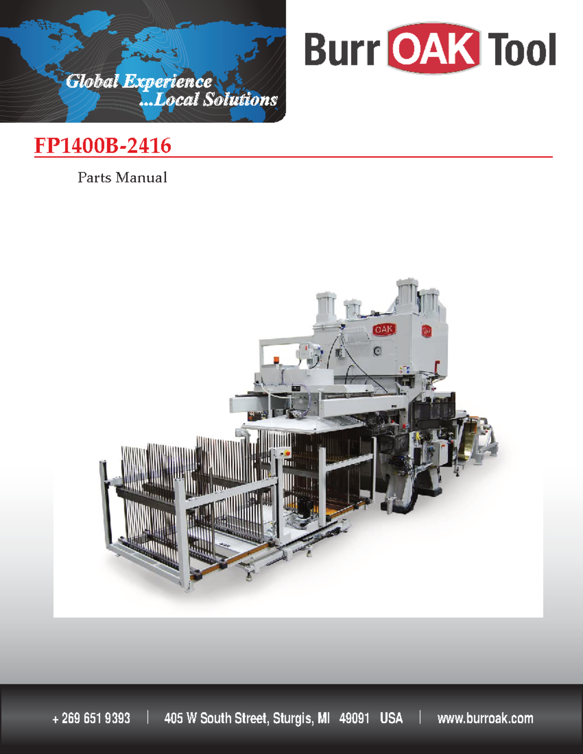 FP1400B-2416 Parts-Manual Fin Press - FP1400B- 2416 Parts Manual Global ...