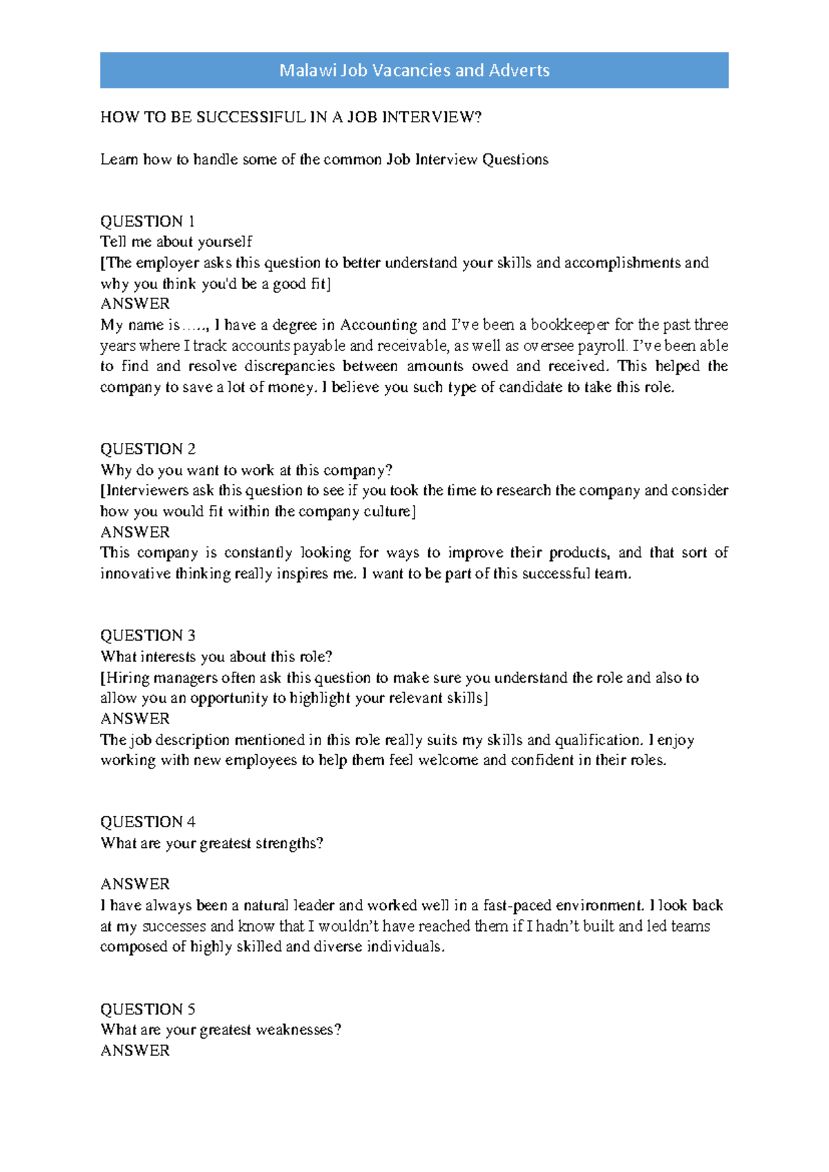 HOW TO BE Successiful IN A JOB Interview - HOW TO BE SUCCESSIFUL IN A ...