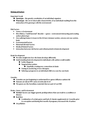 Autism and Disability Community - Studocu