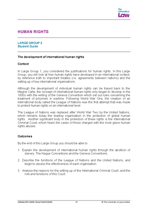 Human Rights LG8 - HUMAN RIGHTS LARGE GROUP 8 Student Guide Qualified ...