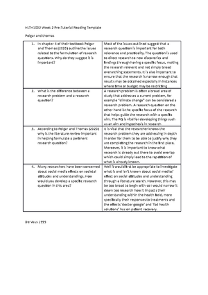 HLTH1002 QUIZ Practice Questions WITH Answers - HLTH1002 QUIZ PRACTICE QUESTIONS A sampling ...