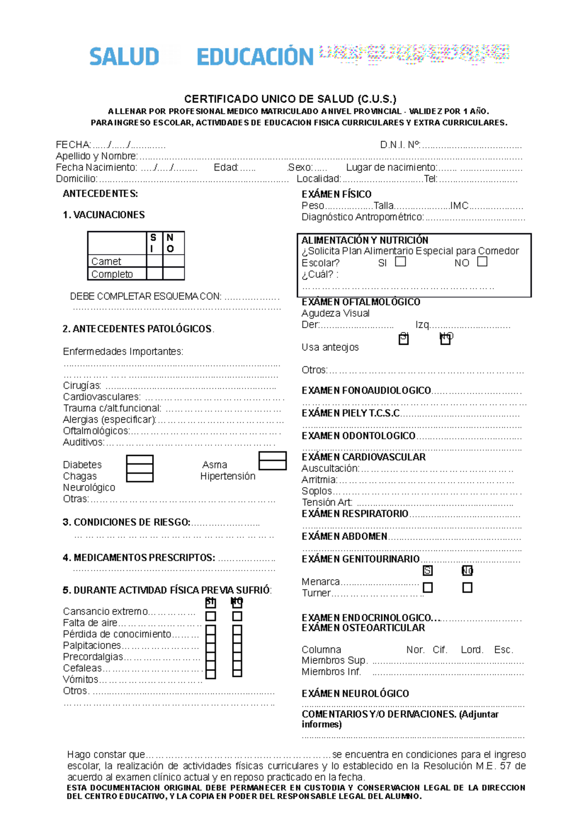 Certificado-único-de-salud-CUS 2020-1 - CERTIFICADO UNICO DE SALUD (C.U ...