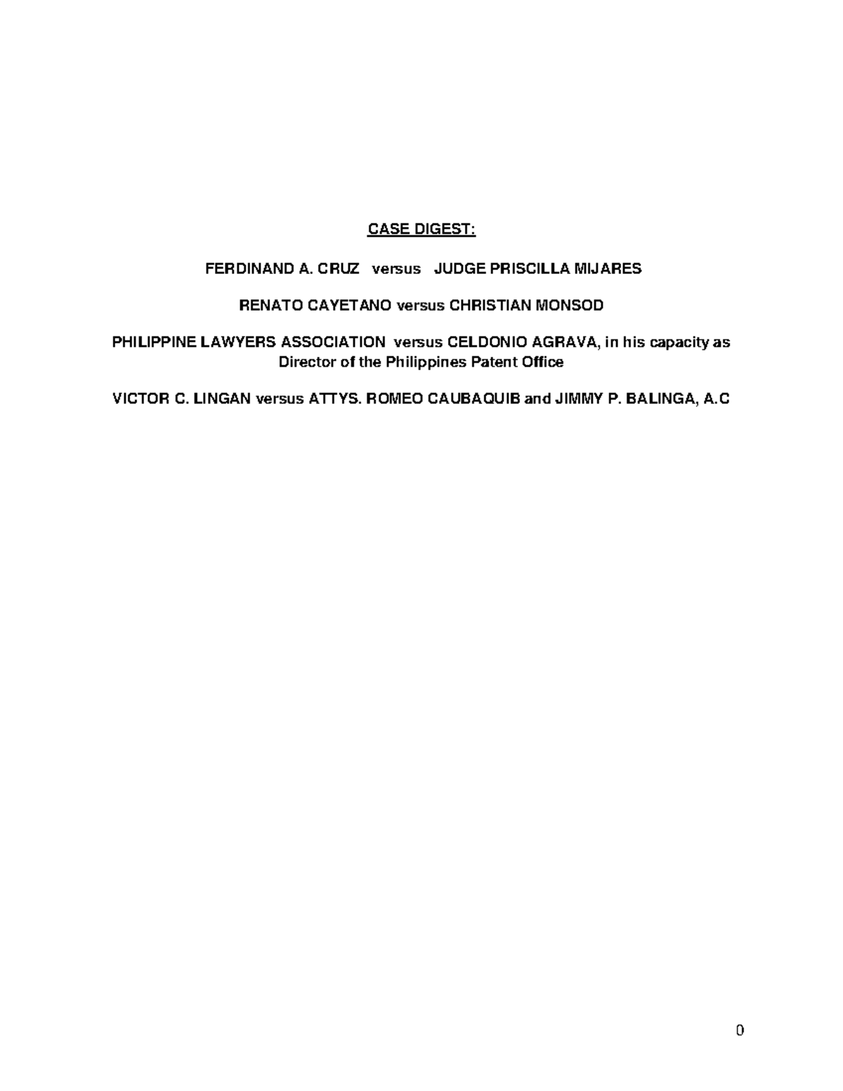 Introduction TO LAW CASE Digests: Practice of Law - CASE DIGEST ...