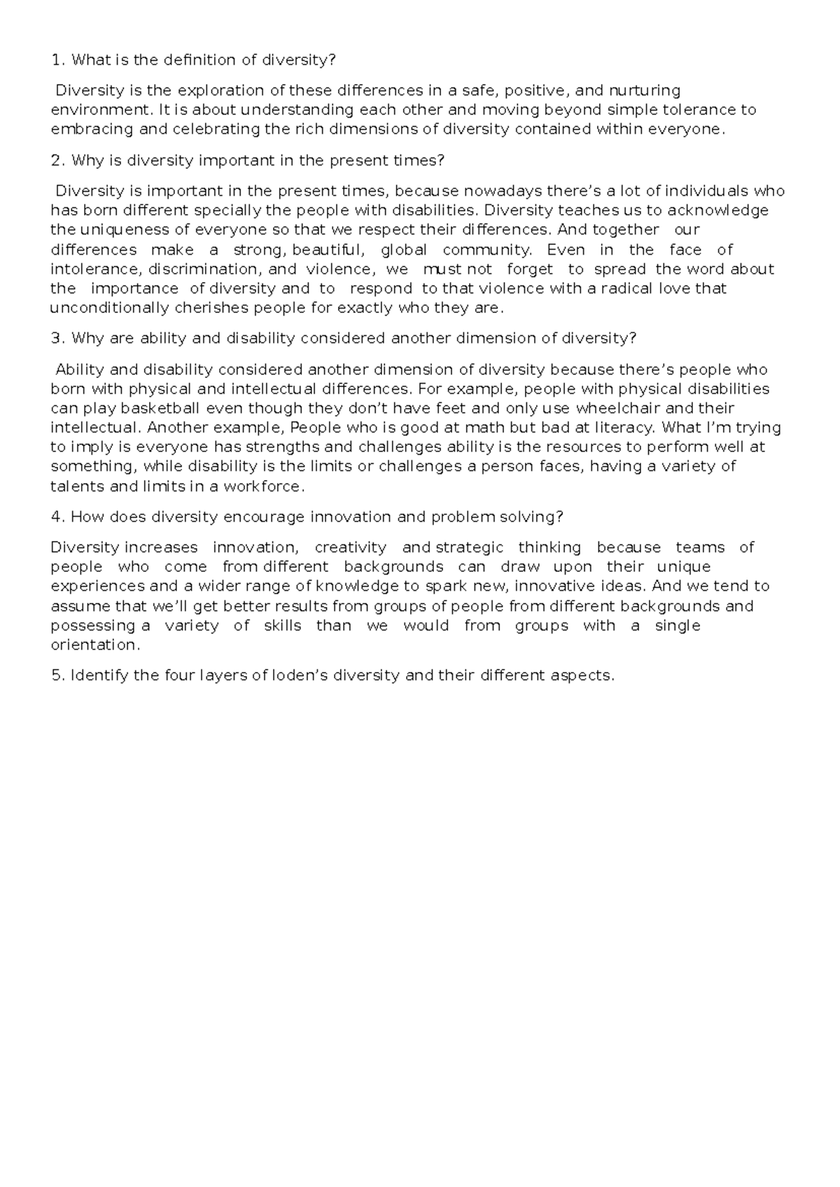 Diversity - What is the definition of diversity? Diversity is the ...