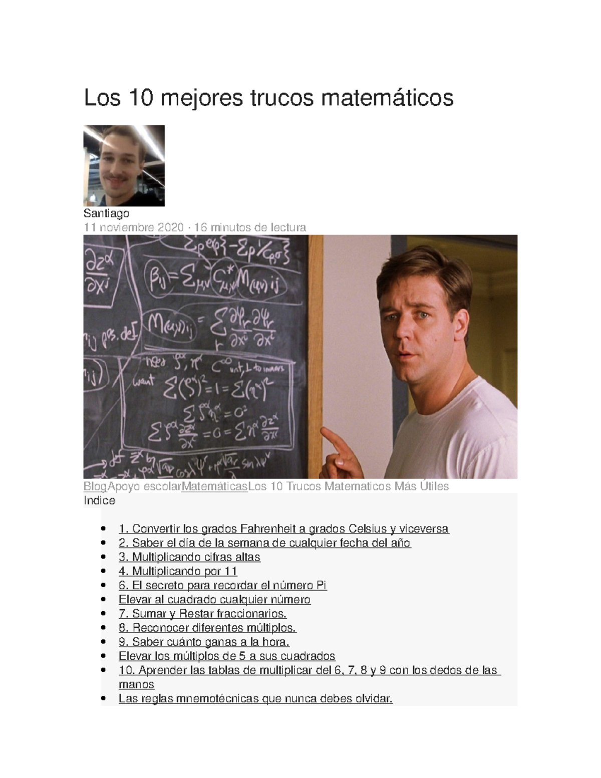 Los 10 mejores trucos matemáticos - Los 10 mej ores trucos mat emát ...