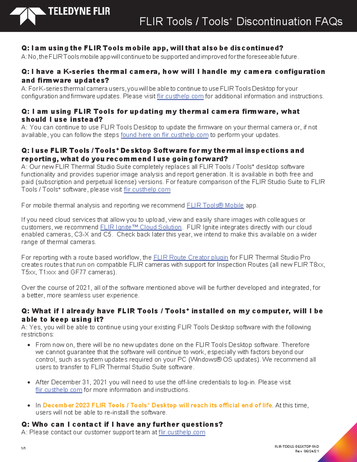 FLIR Tools Desktop FAQ - flir - Q: I am using the FLIR Tools mobile app ...