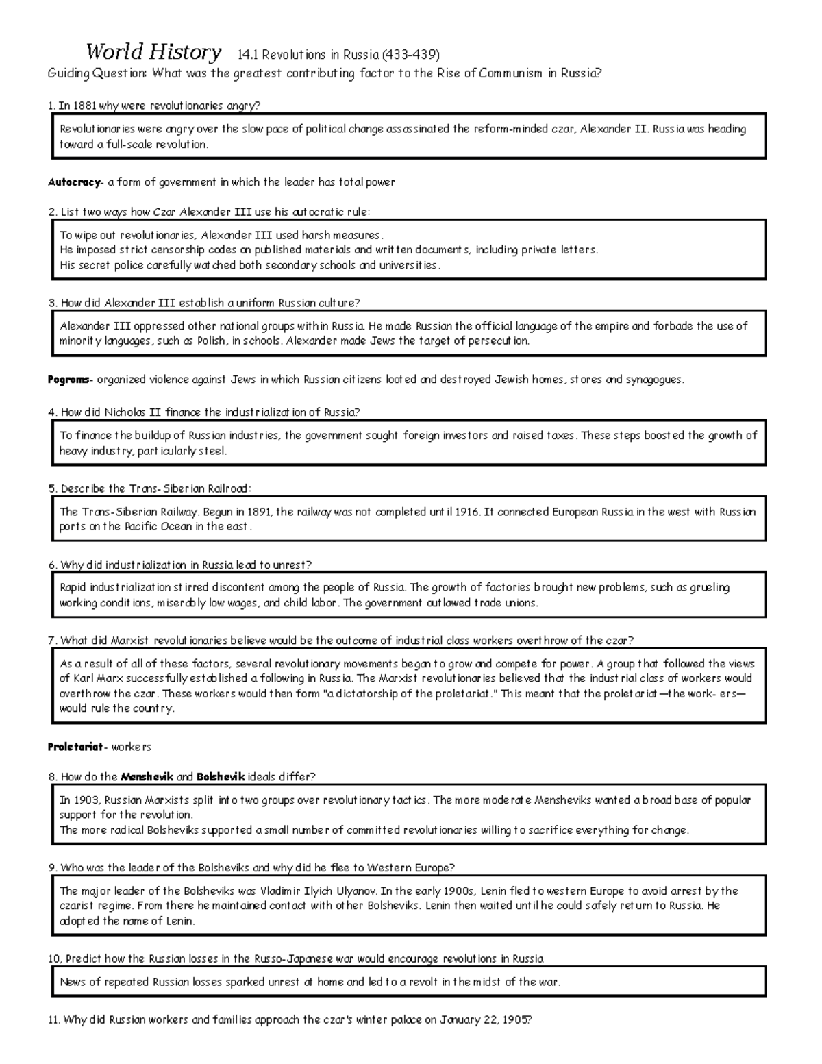 Lujuana Sena - [Template] 14 Section 1 Guided Reading - World History ...
