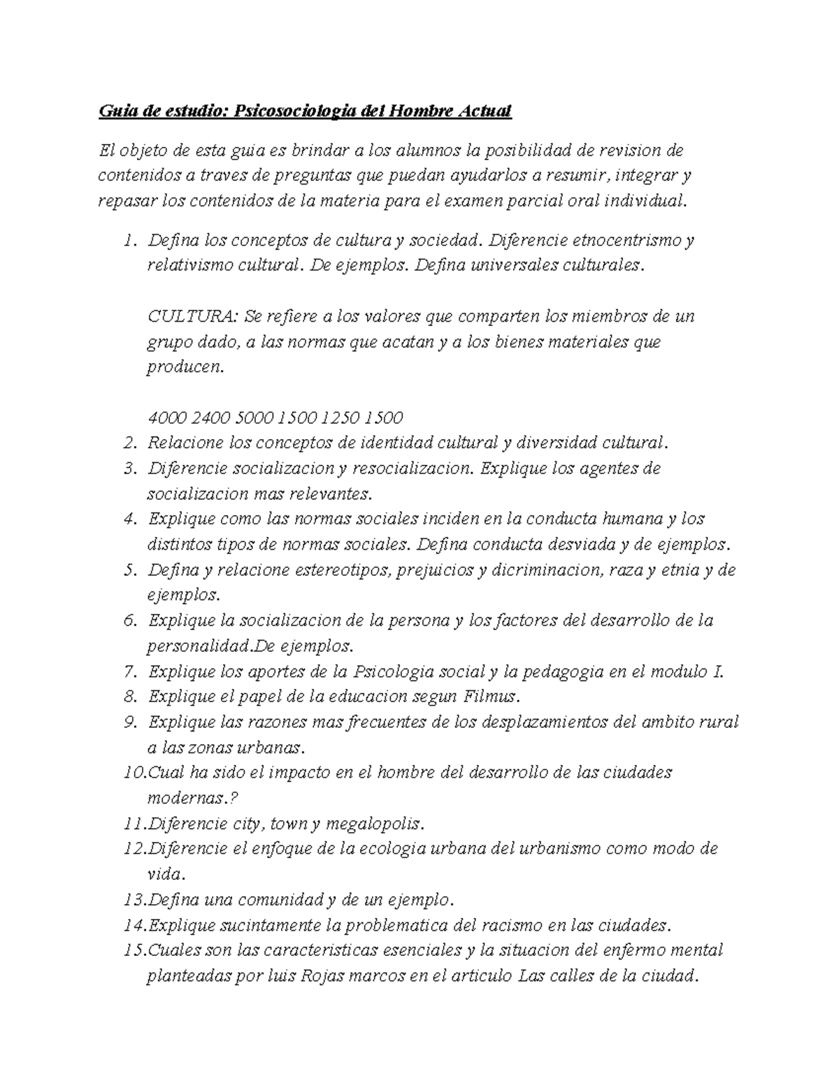 Guia de estudio - asfasf - Guia de estudio: Psicosociologia del Hombre ...