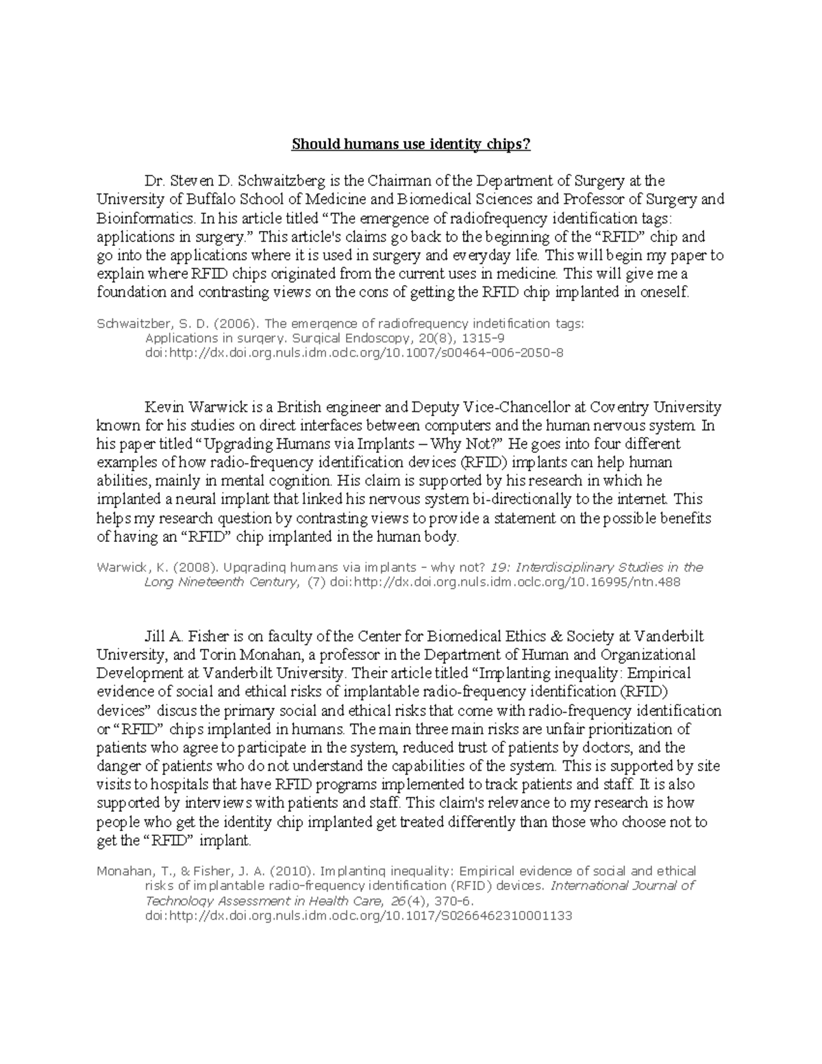 New Library research report - Should humans use identity chips? Dr ...