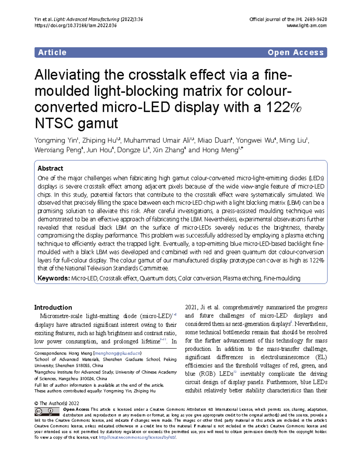 LAM2021110066 - asdasdasd - Article Open Access Alleviating the crosstalk effect via a fine ...