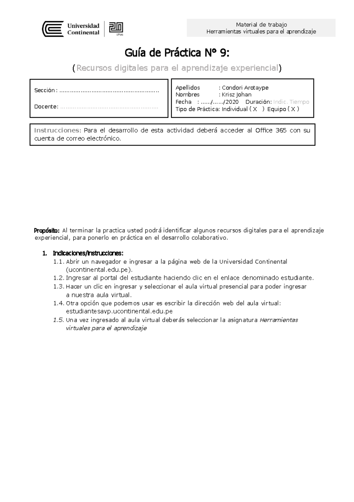 Guía práctica de la semana 09 - Material de trabajo Herramientas virtuales para el aprendizaje ...