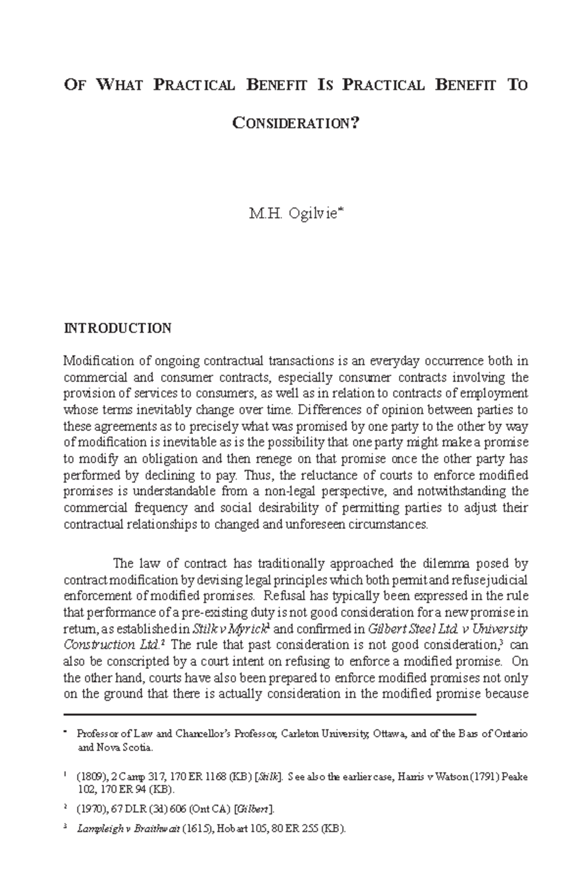 Of what practical benefit - OF whAT PRACTICAL BENEFIT IS PRACTICAL ...