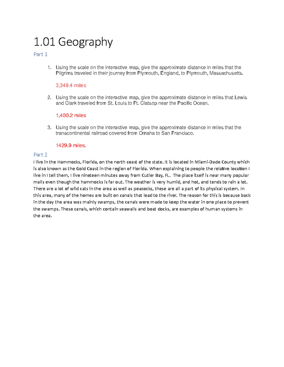 1.01 geography - about declaration of independence - 1 Geography Part 1 ...