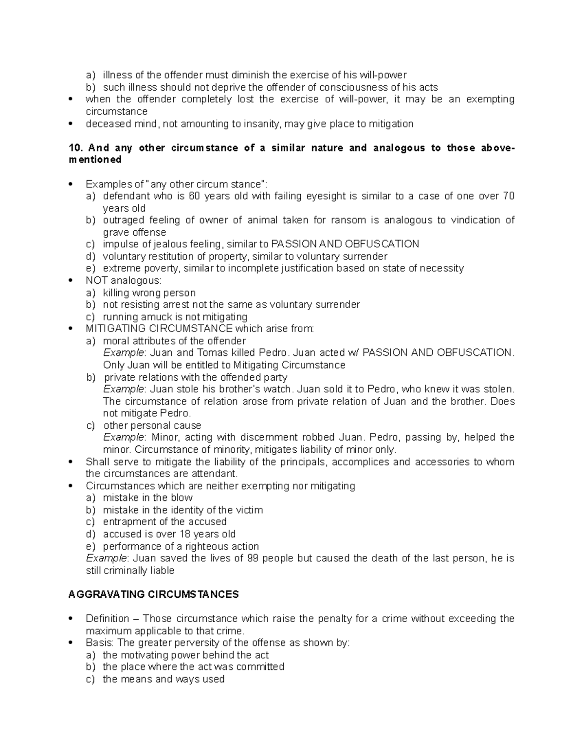 37 to 47 - asdasdasdas - a) illness of the offender must diminish the ...