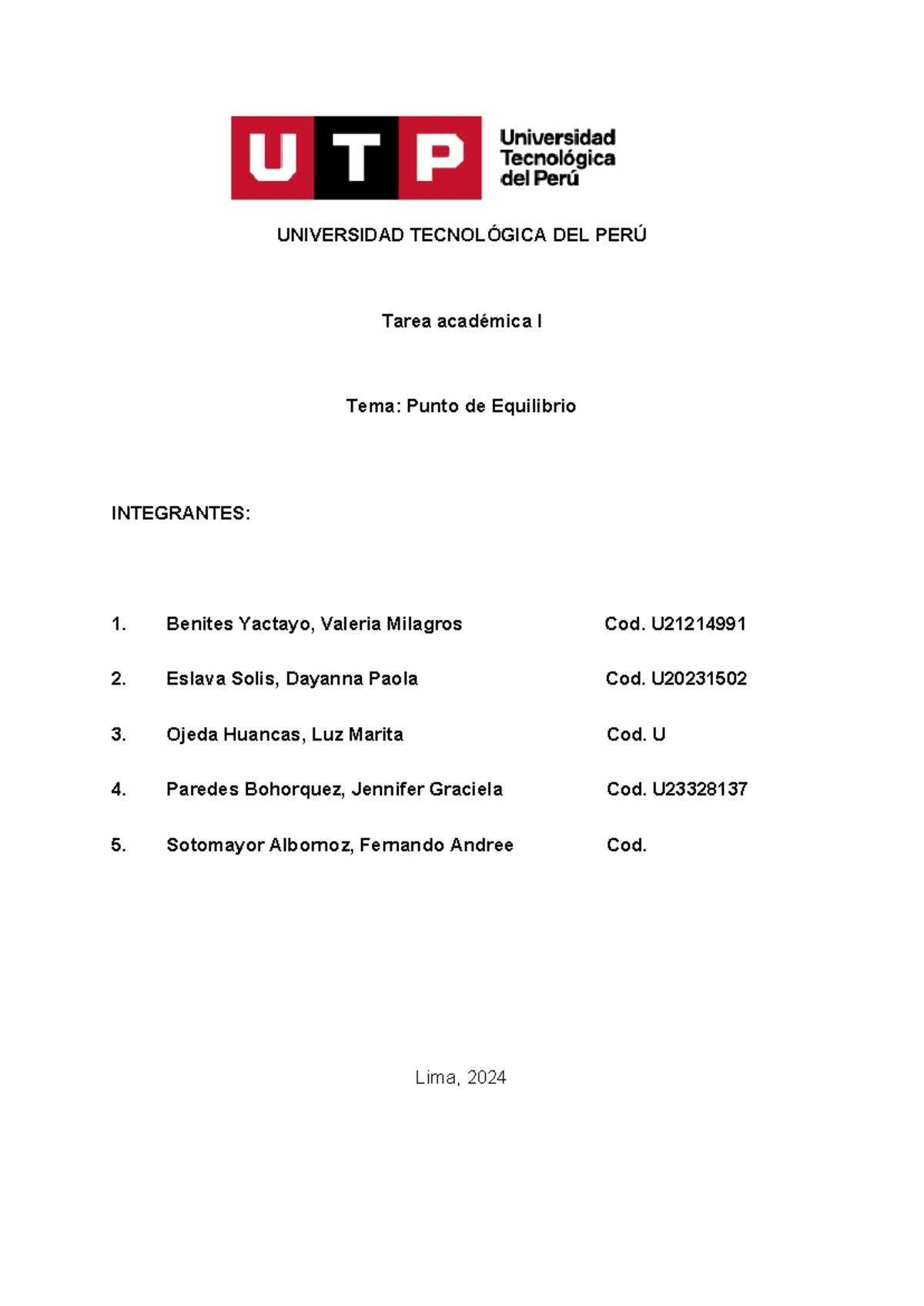 TA1 Grupo 5 Estrategias de precio - UNIVERSIDAD TECNOLÓGICA DEL PERÚ ...