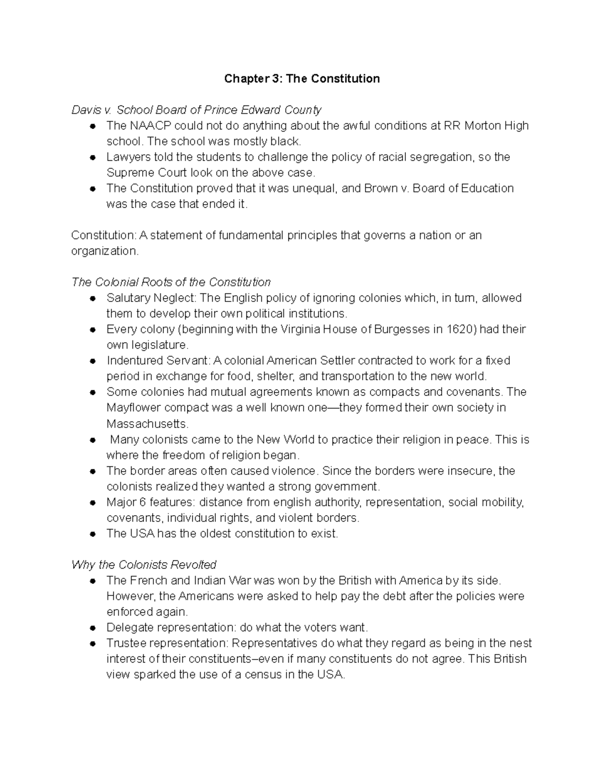 Chapter 3- The constitution - Chapter 3: The Constitution Davis v ...