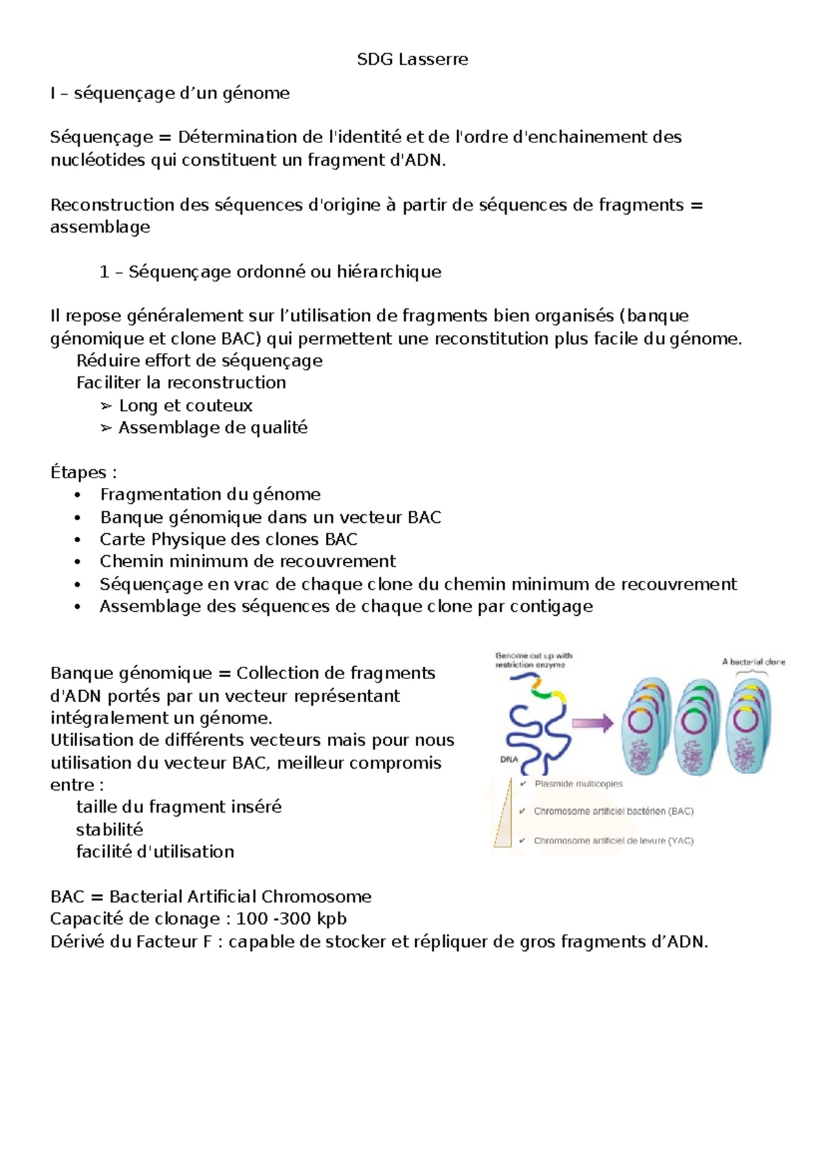 1 - SDG Mr - Notes de cours/ résumé du premier CM de Lasserre en ...
