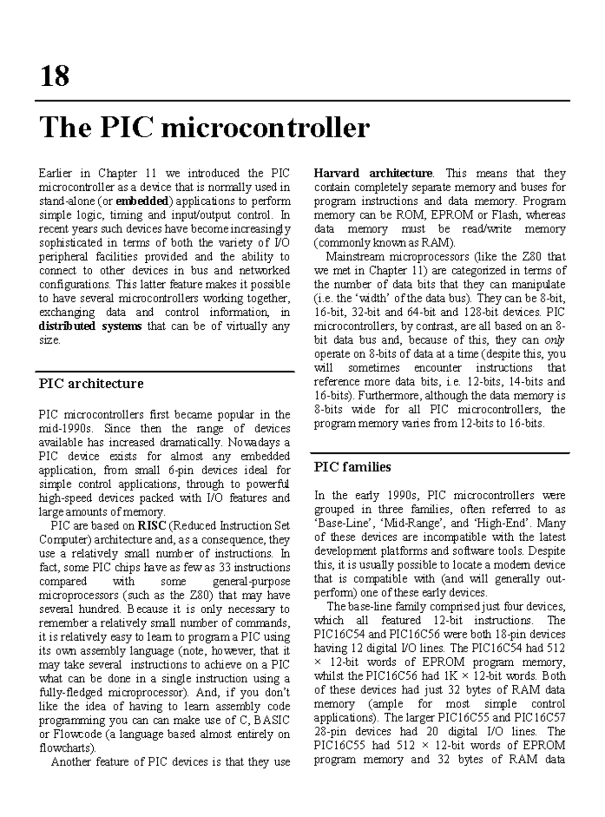Electronic circuits-324-336 - 18 The PIC microcontroller Earlier in ...