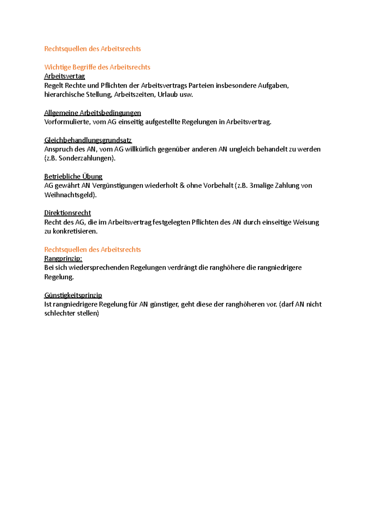 Rechtsquellen des Arbeitsrechts - Rechtsquellen des Arbeitsrechts ...