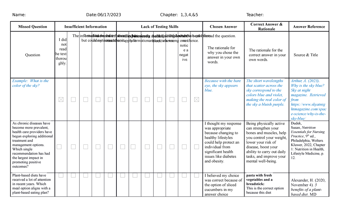 Mastery Quiz Review final - Name: Date:06/17/2023 Chapter: 1,3,4,&5 ...