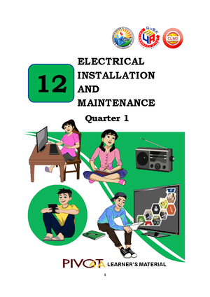 Module EIM G12 Quarter 2 Week 4a - 12 ELECTRICAL INSTALLATION AND ...