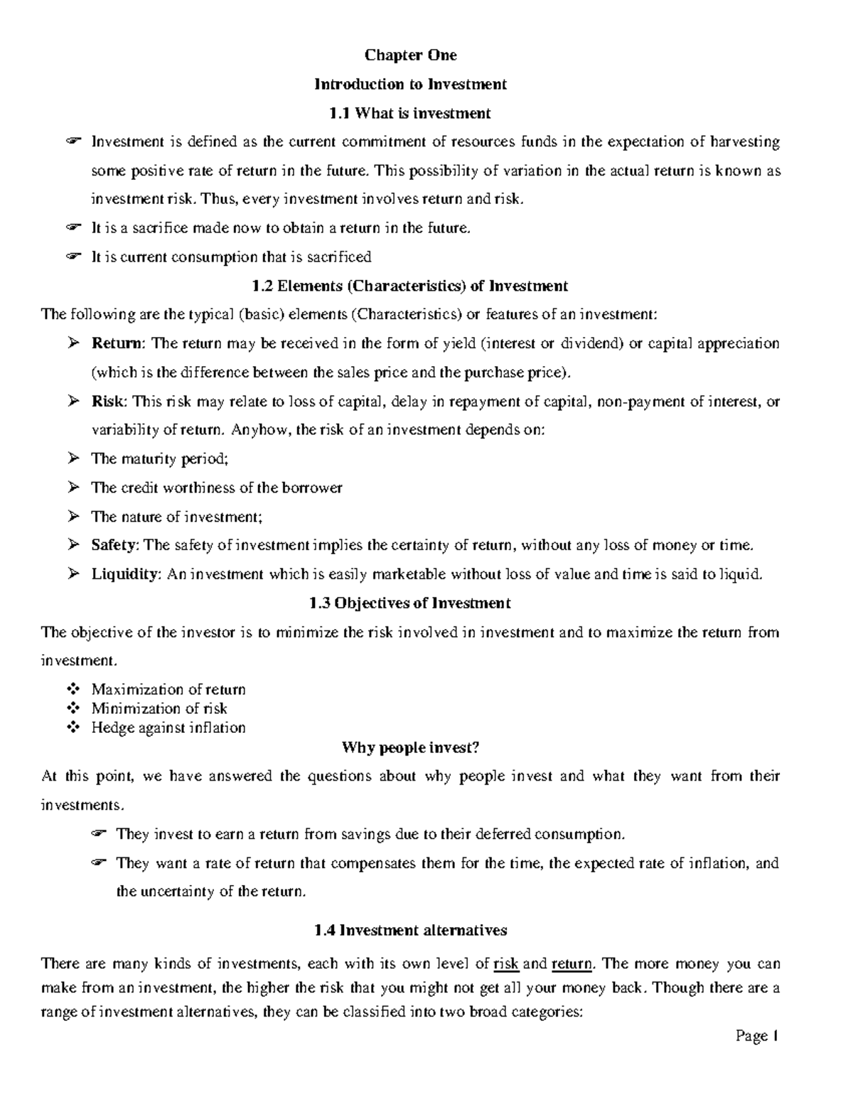 Investment Analysis And Portfolio Management Material Chapter One investment-analysis-and-portfolio-management-material-chapter-one