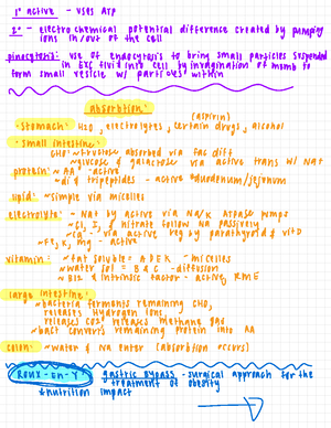Neural Regulation of Digestion/ Transport - Digestion: disacch maltose ...