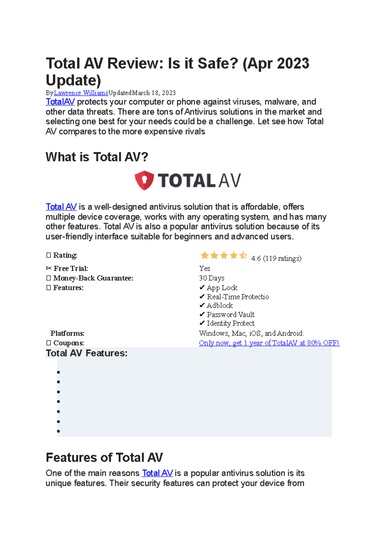 Total AV Review - There are tons of Antivirus solutions in the market ...