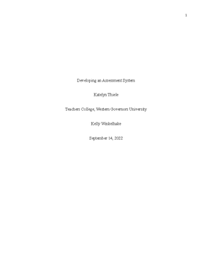 OKM1 Task 3 - D184 Passed Task 3 Submission - Analyzing Assessment Data Section A1: Student ...