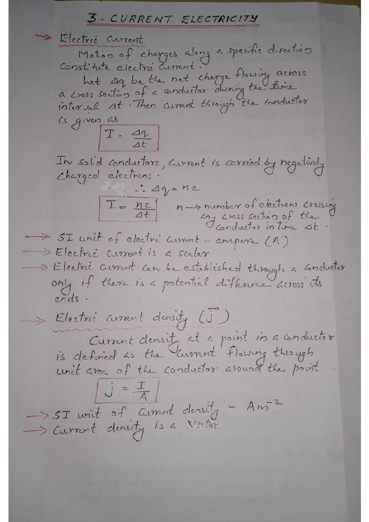 Current electricity - Simple lecture note - Plus two physics - Studocu