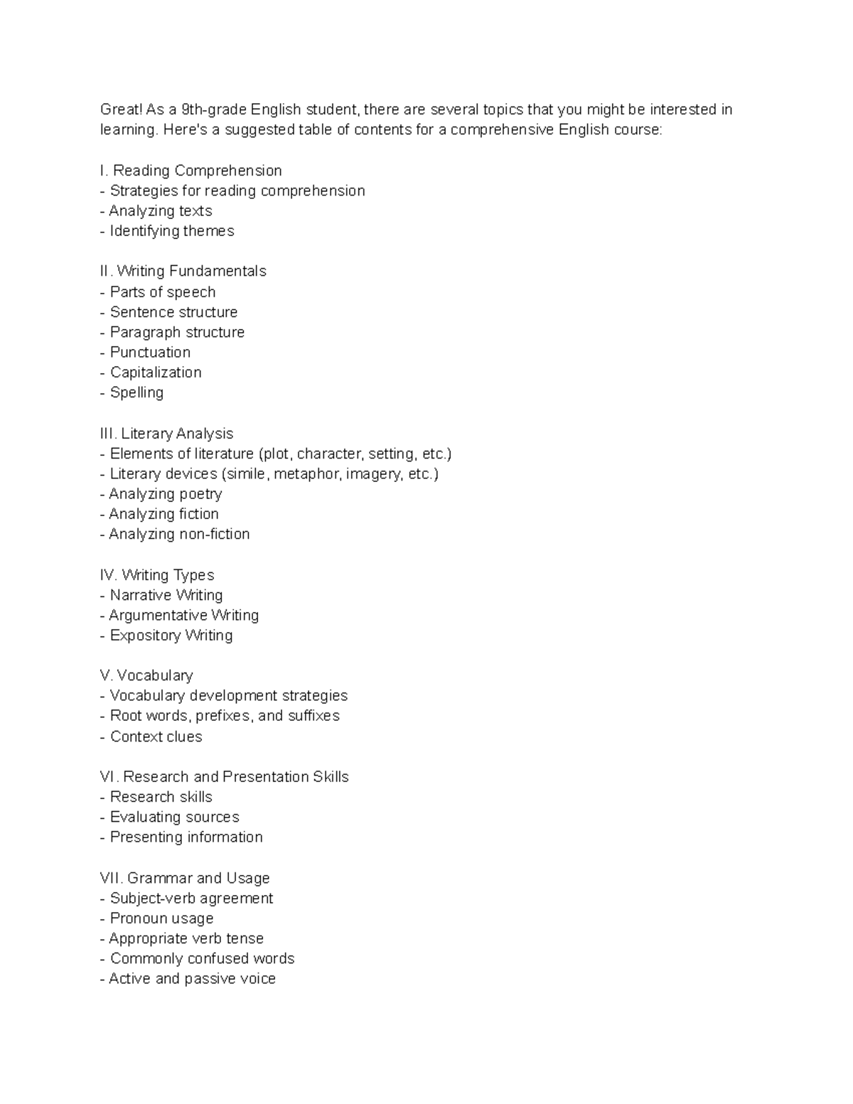 Lesson Plan - Great! As a 9th-grade English student, there are several ...