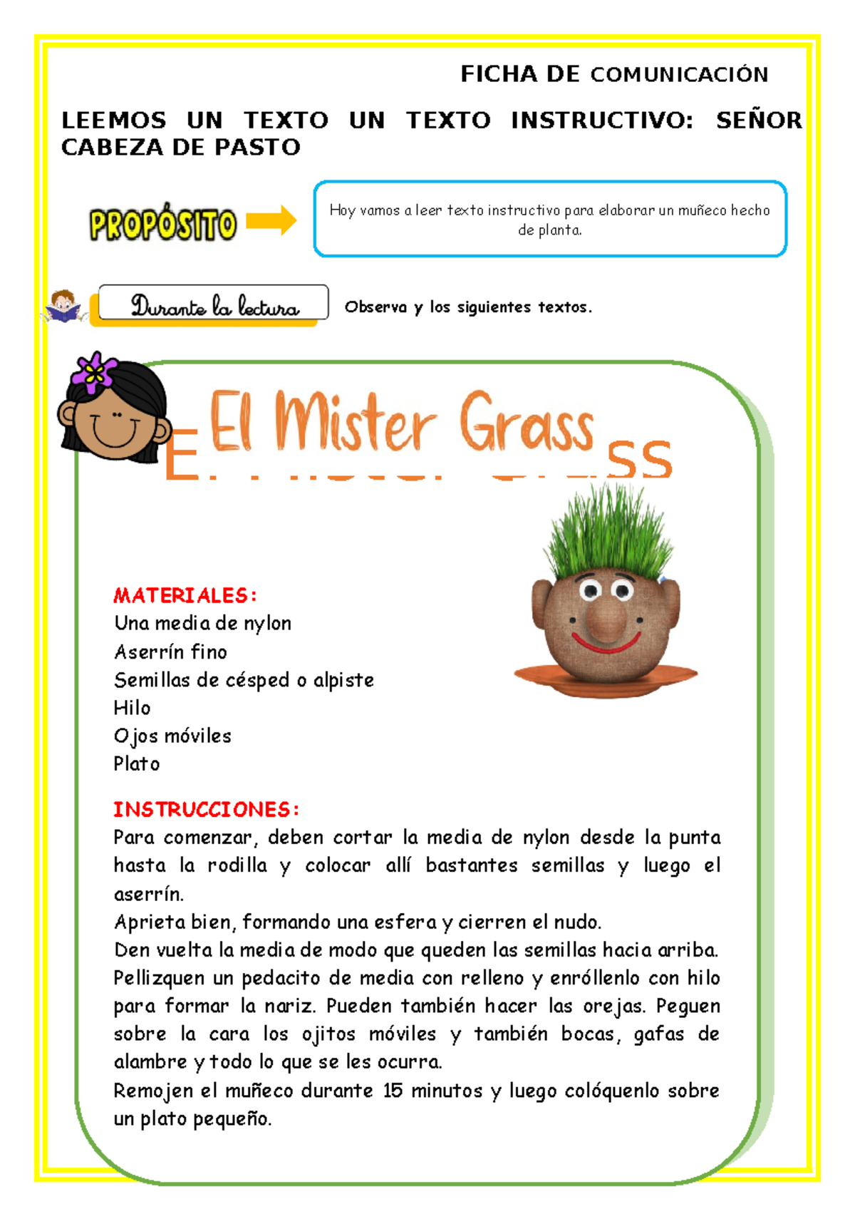 Ficha Lunes 10-06-24 Leemos UN Texto Instructivo - FICHA DE ...