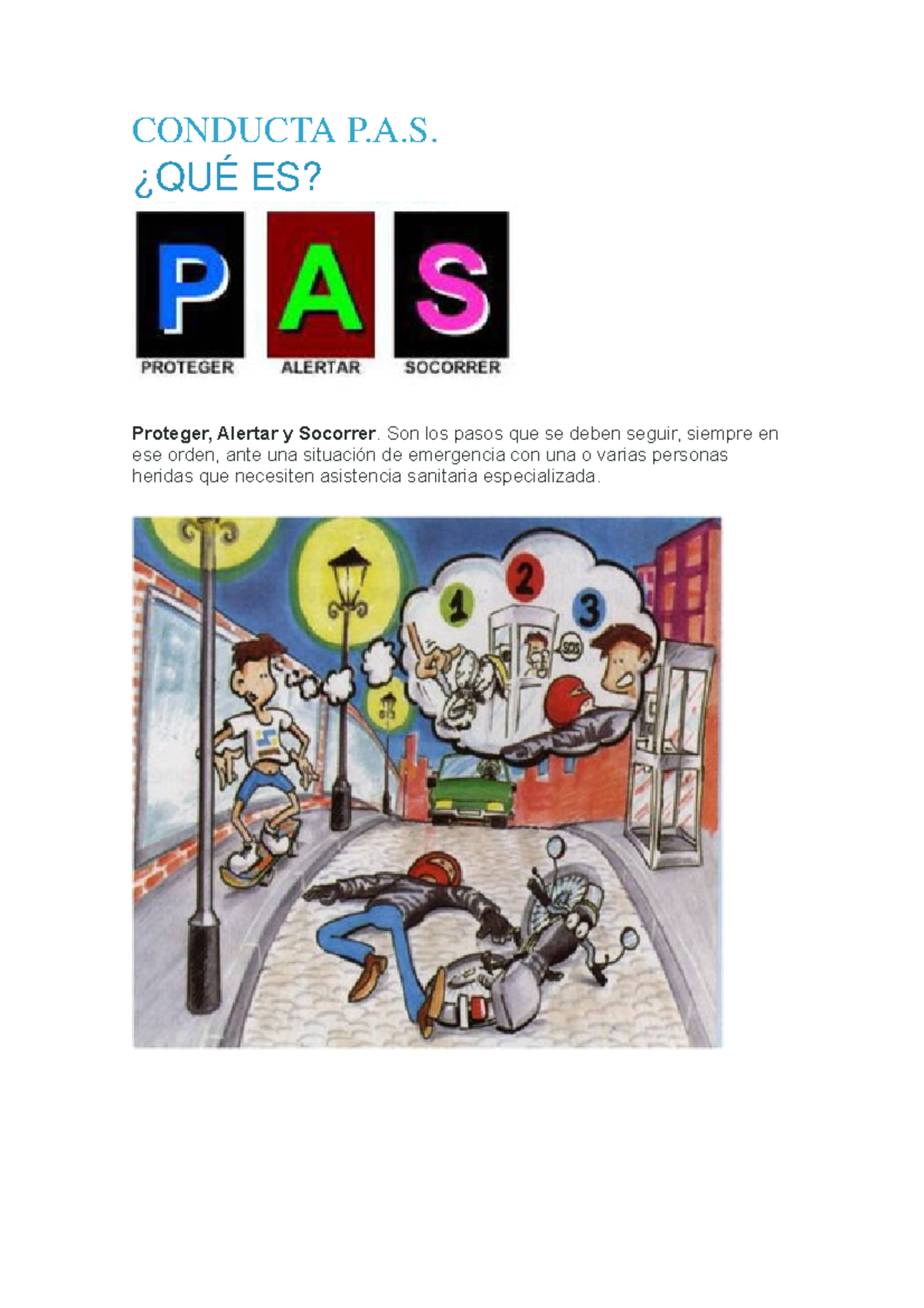 Conducta PAS 112 - Apuntes EF sobre ed vial PAS y el 112 - CONDUCTA P.A ...