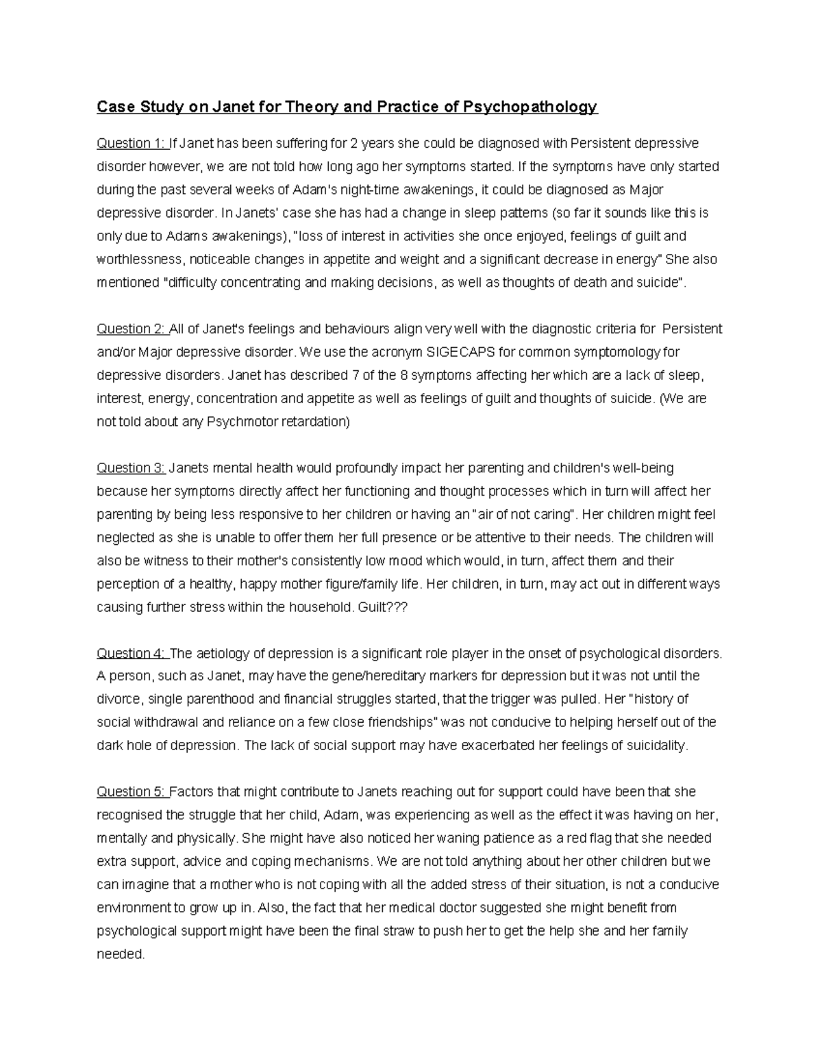 TPP Janet Case study - Case Study on Janet for Theory and Practice of ...