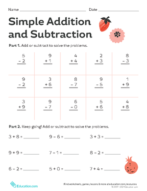 Subtraction sums - Guide - Ed 120 - Reading & Math for K-5 © k5learning ...