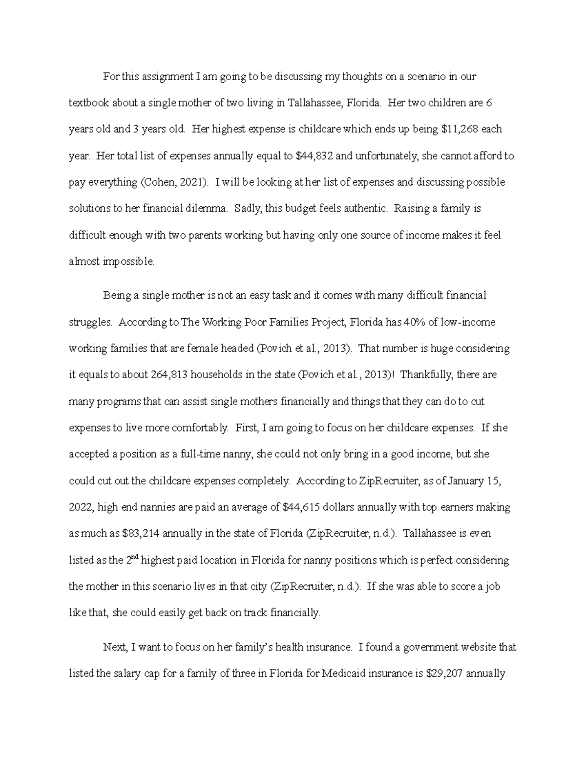3-2 Journal Family and Work - For this assignment I am going to be ...