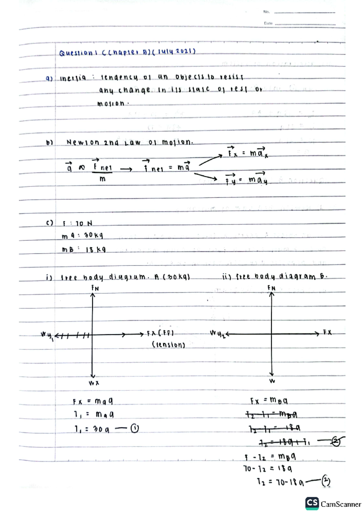 Chapter 5 PAST YEAR PHY110 - Physics - Studocu