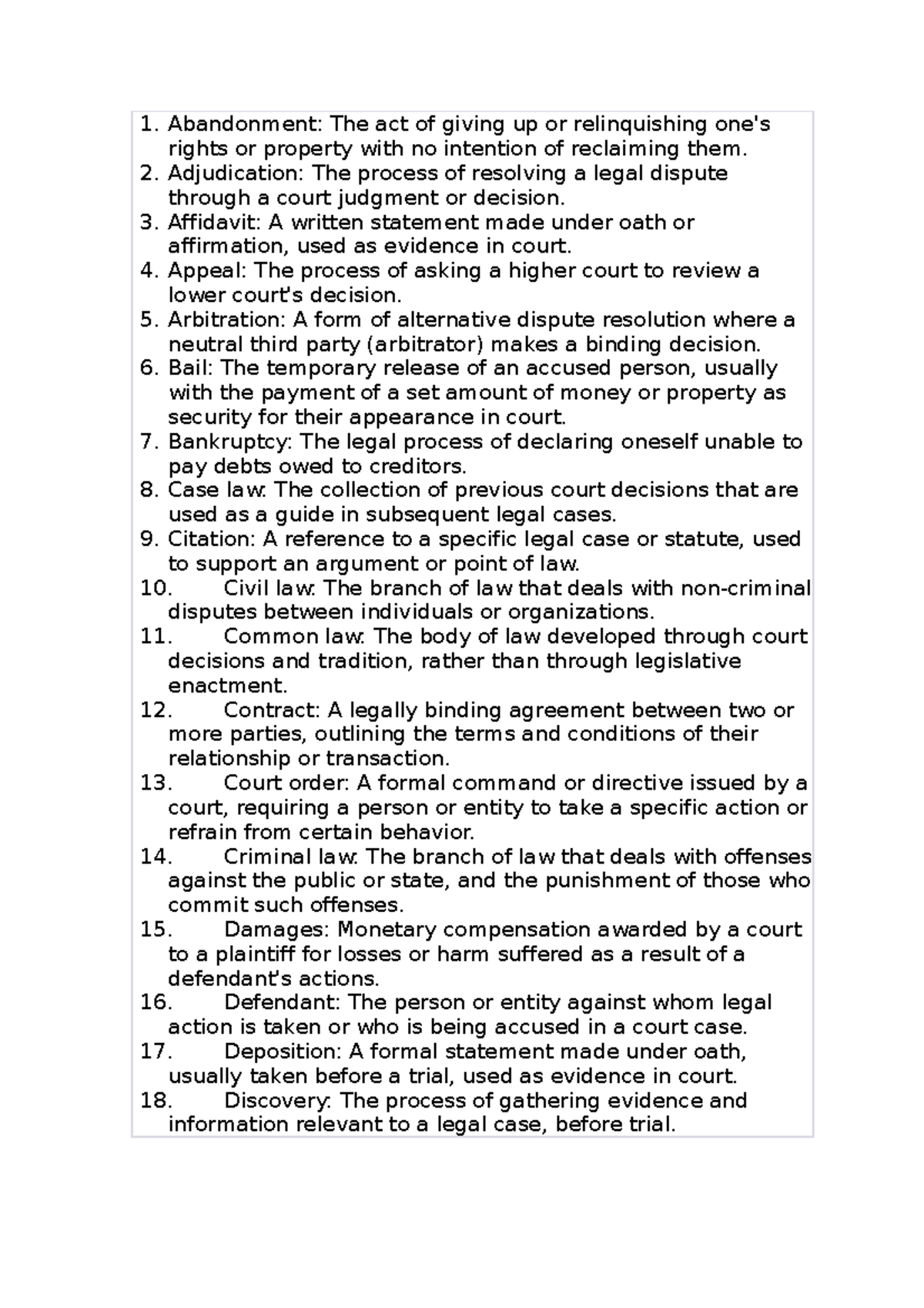 Legal terms - Abandonment: The act of giving up or relinquishing one's ...
