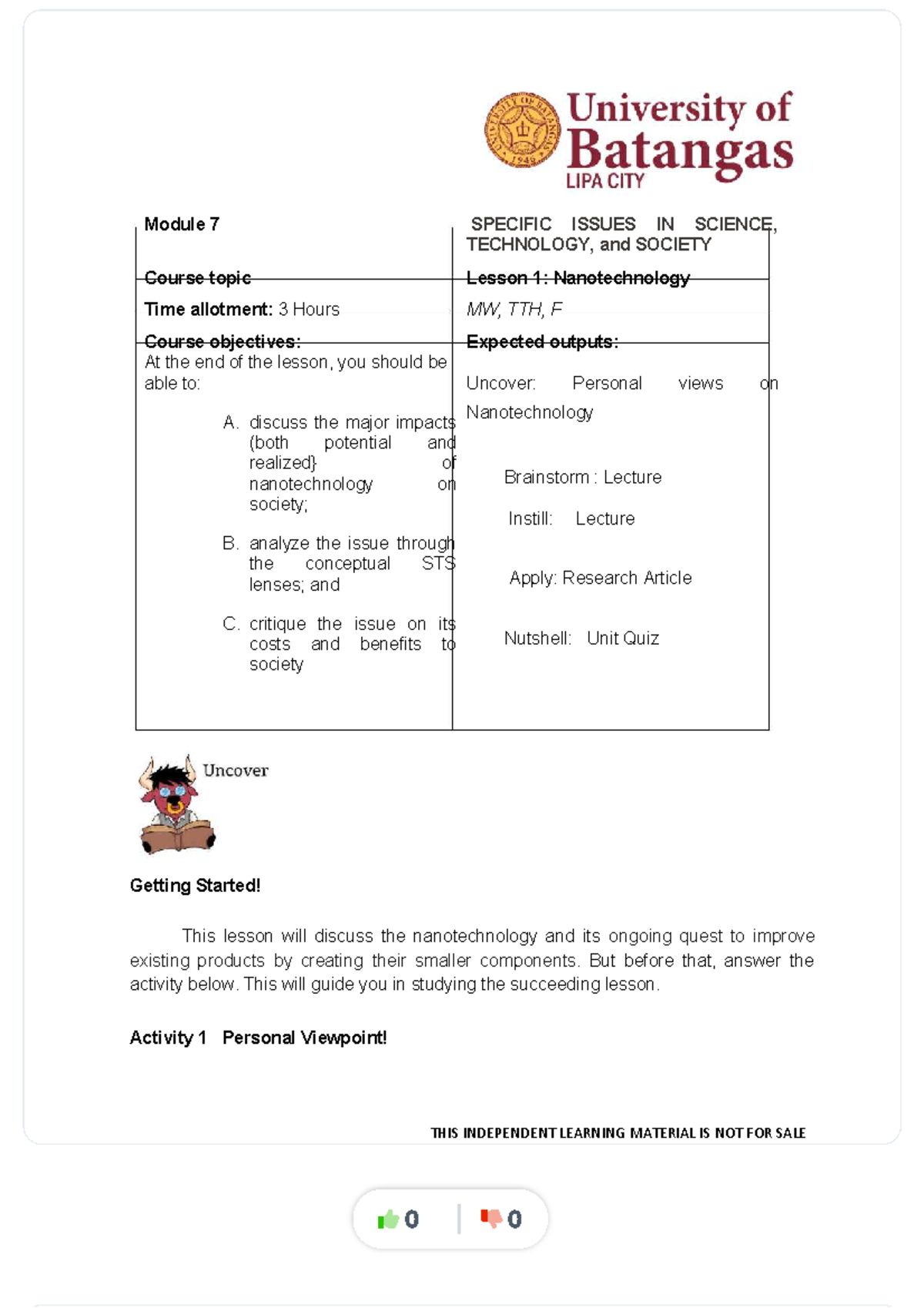 Sts-module-7-nanotechnology compress - THIS INDEPENDENT LEARNING ...