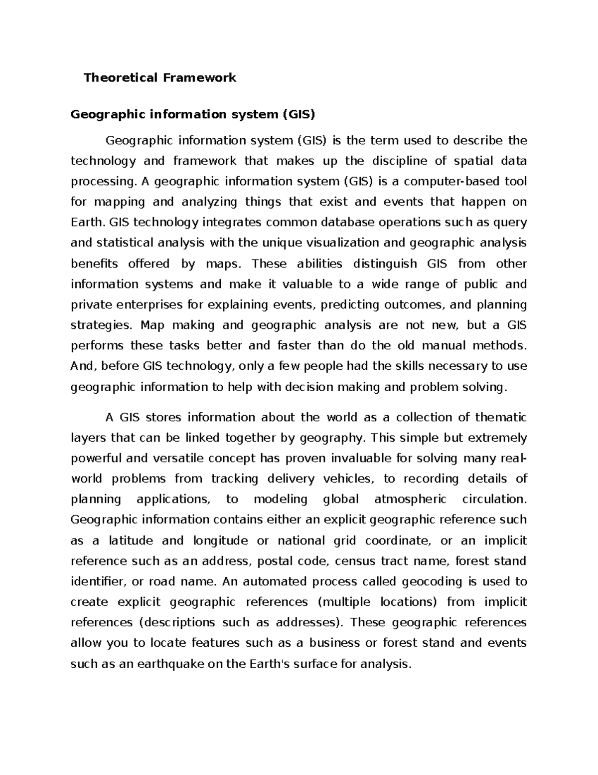 Theoretical-Framework - Theoretical Framework Geographic information ...