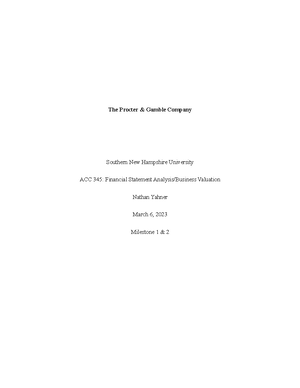 Acc 345 Milestone Three - Summary Business Evaluation of Netflix Lisa L ...