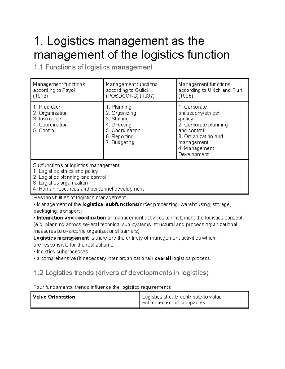 strategic Logistics Management 01-12-1M02-vl chapter 1-3 - 1. Logistics ...