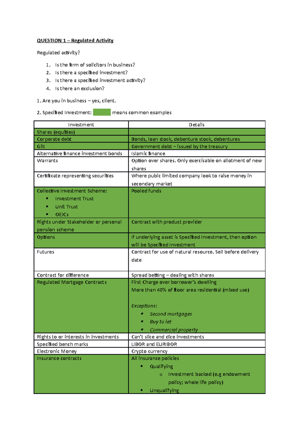 Financial and Business Skills - revision-3-3 - QUESTION 1 – Regulated ...