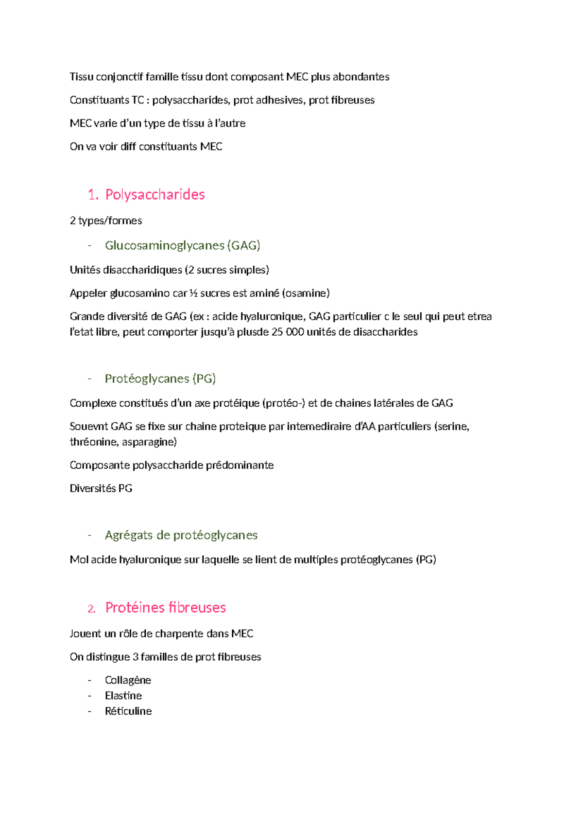 TD2 - TD2 Biologie végé L2 SV, Randoux - Tissu conjonctif famille tissu ...